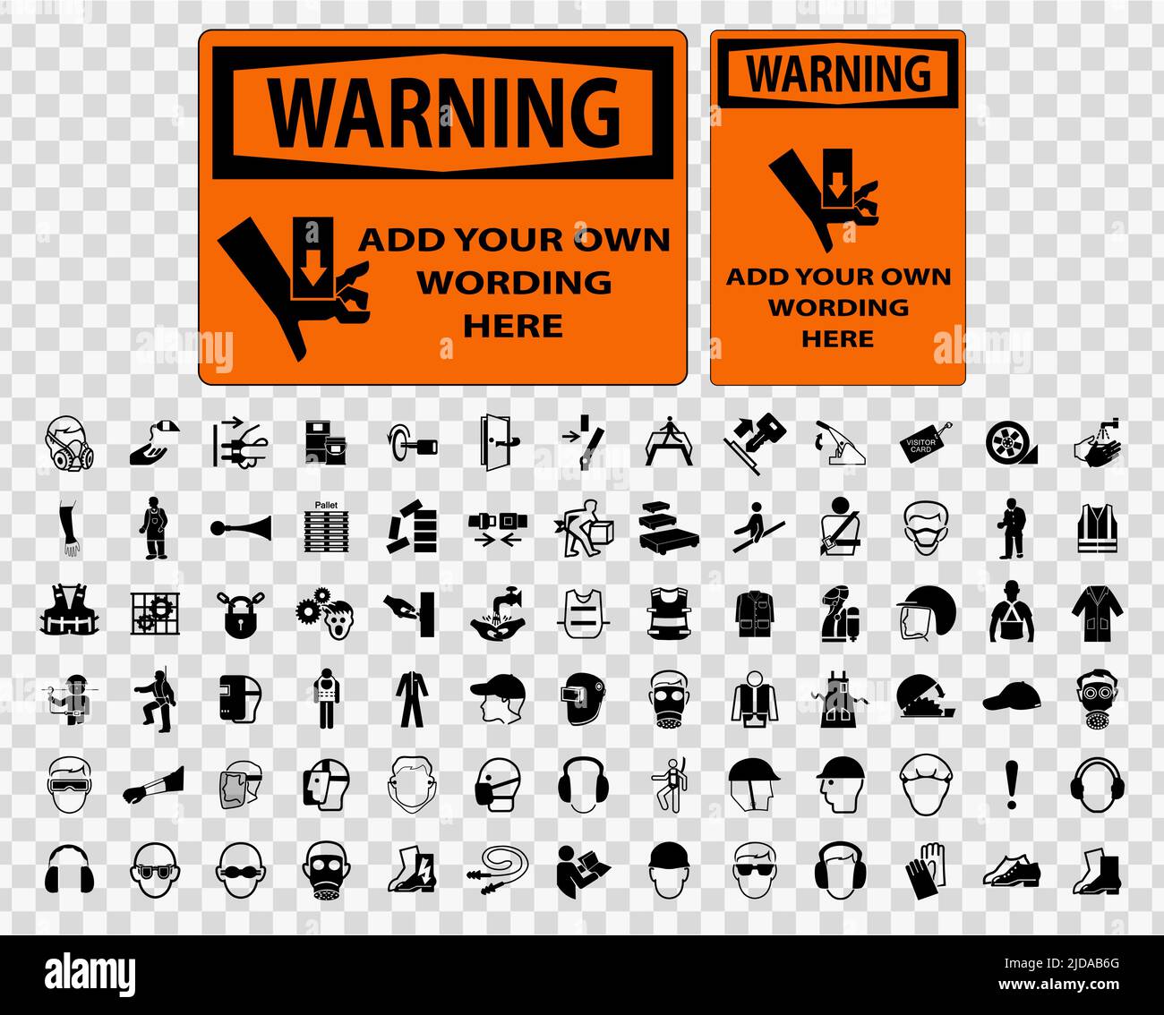 Symbol Safety Sign warning lable Isolate on transparent Background ...