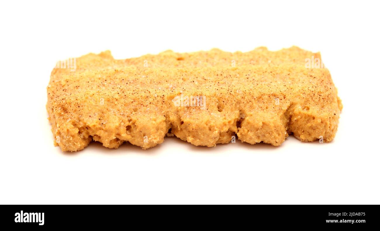 Butter and Cinnamon rectangular cookies isolated on white background ...