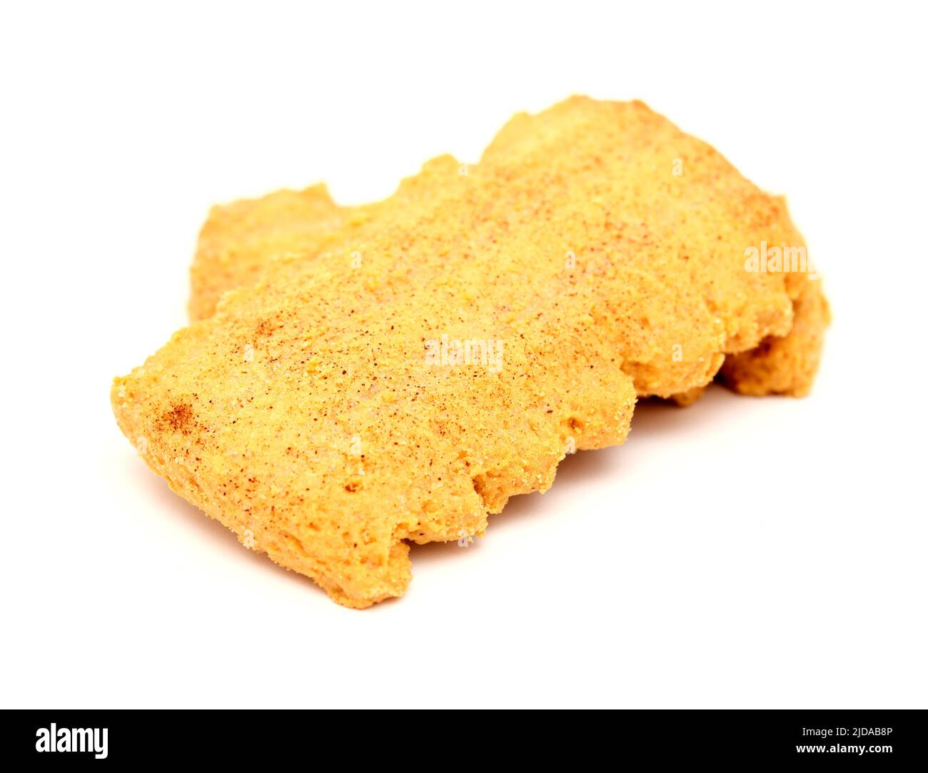 Butter and Cinnamon rectangular cookies isolated on white background ...