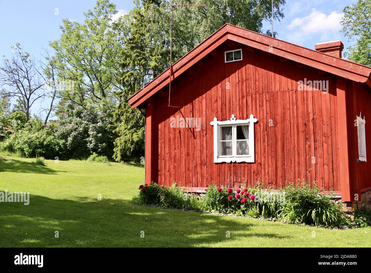 Workers cottages at Fagervik manor from 1762 in Inkoo, southern Finland ...