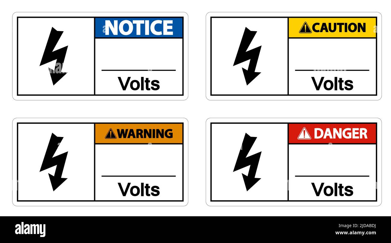 Volts Symbol Sign On White Background Stock Vector Image & Art - Alamy