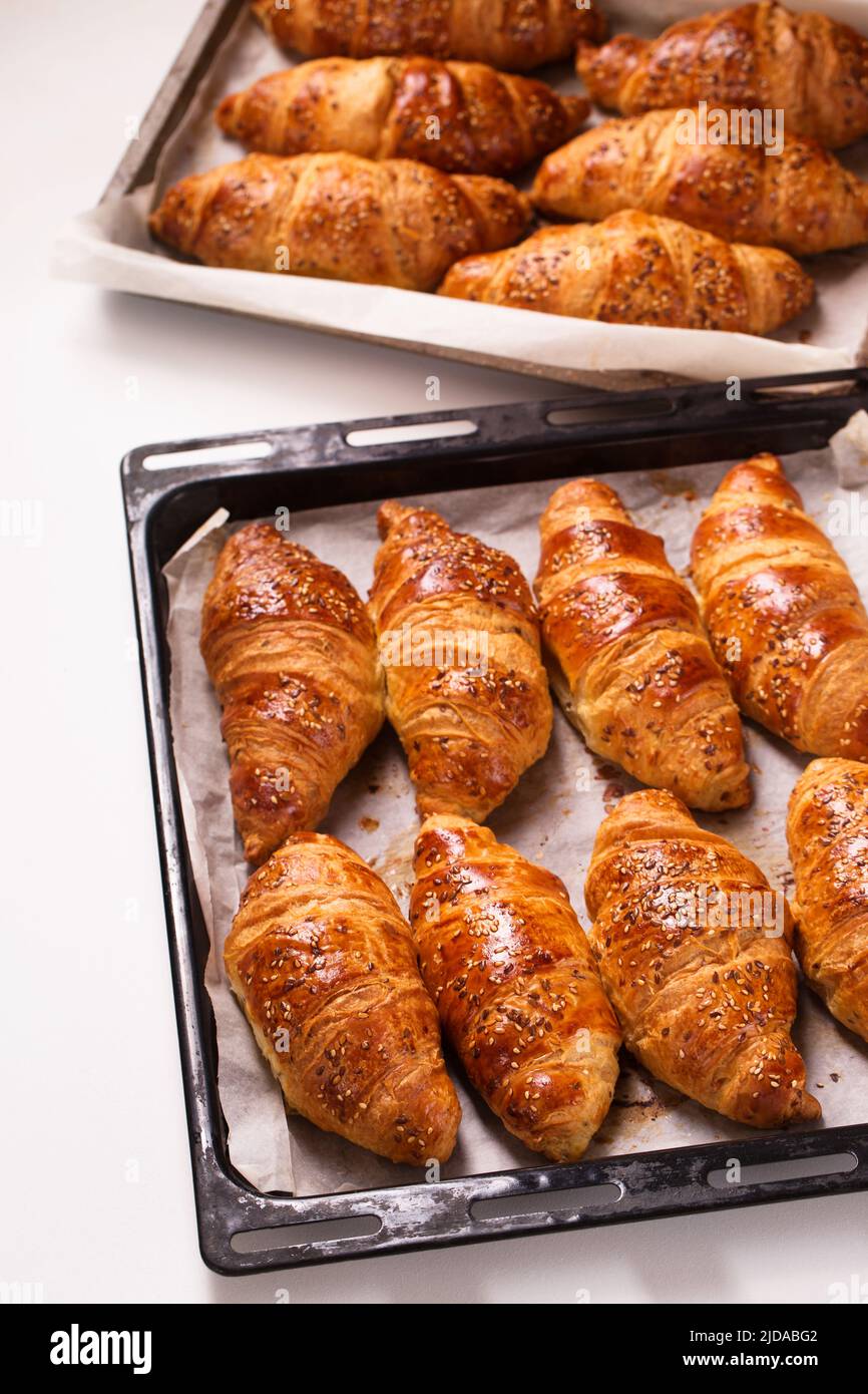 Classic french croissant baking in hi-res stock photography and images ...