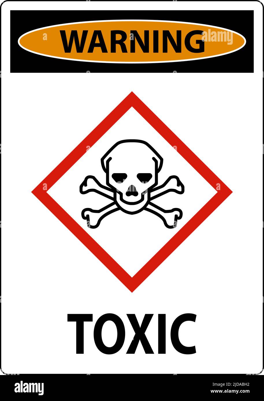 Warning Toxic GHS Sign On White Background Stock Vector Image & Art - Alamy