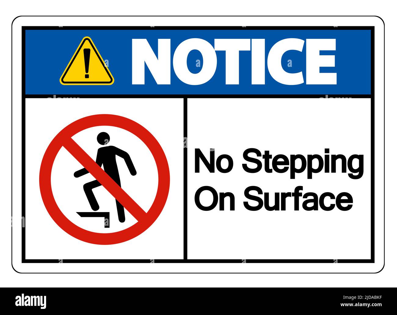 Notice No Stepping On Surface Symbol Sign Stock Vector Image & Art - Alamy