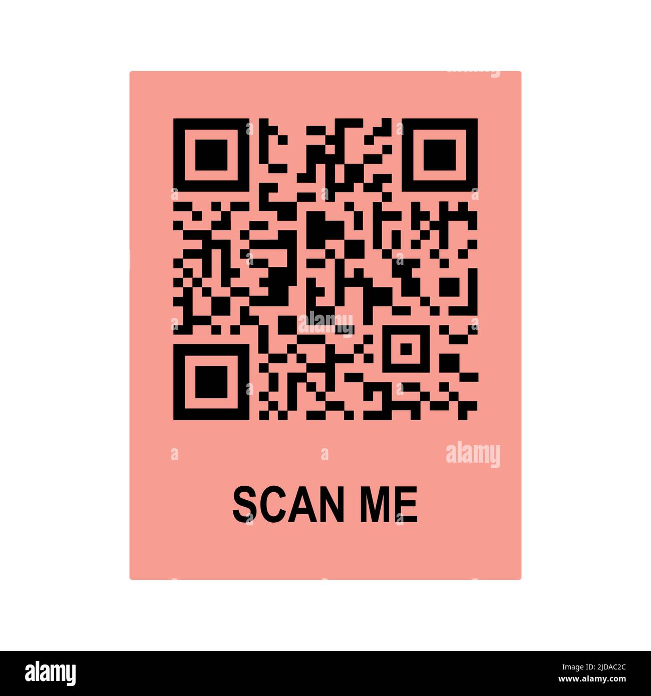Scan me phone tag. Qrcode for mobile app. Isolated illustration on ...