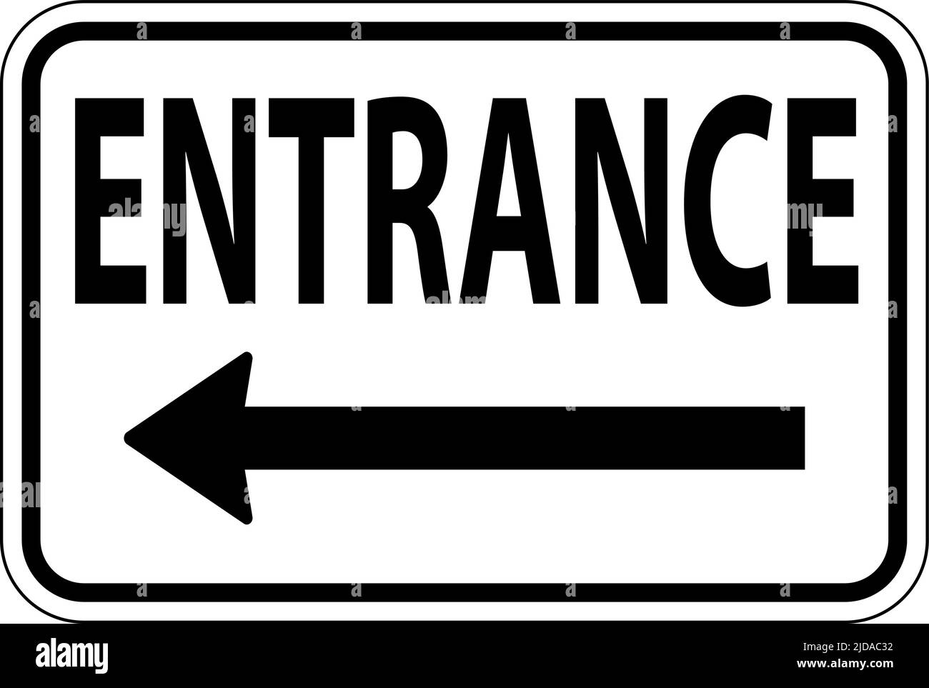 Entrance this way sign Stock Vector Images - Alamy