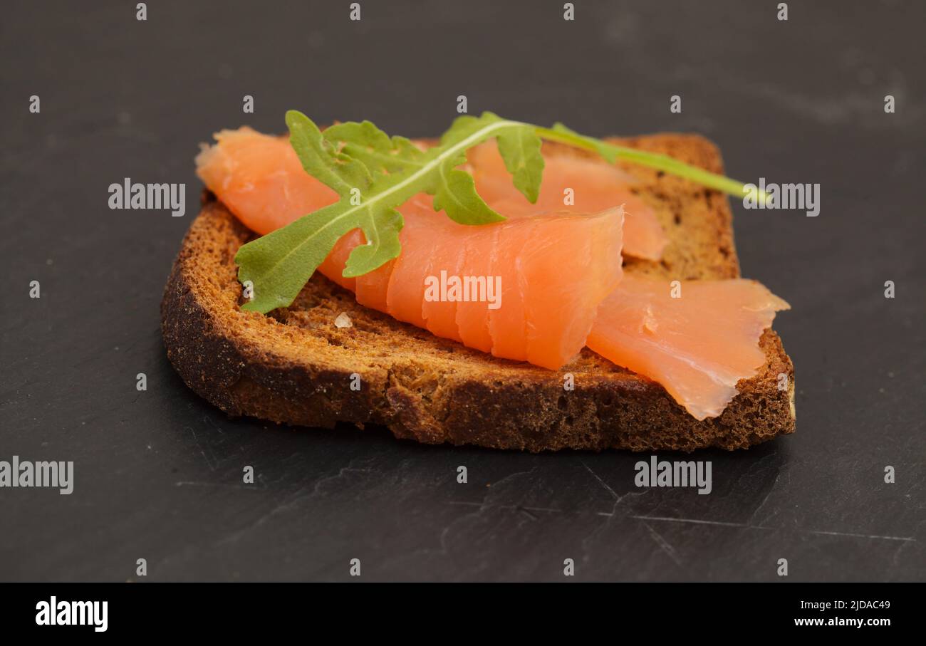 thin slices of Smoked salmon Stock Photo - Alamy
