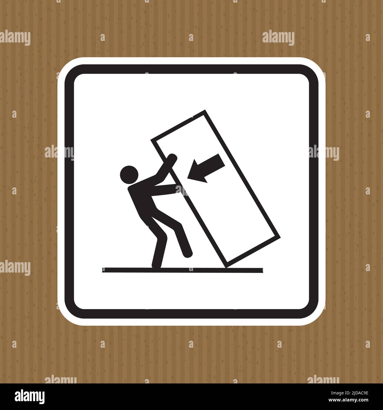 Body Crush Tip over Hazard Symbol Sign Isolate On White Background ...