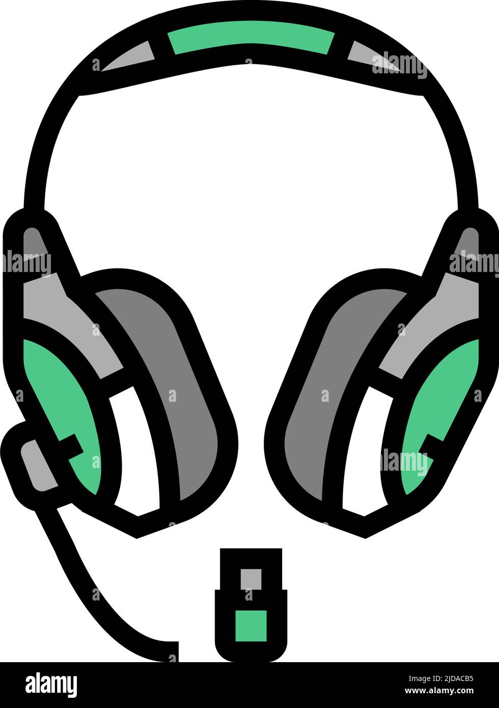 headset wireless video game color icon vector illustration Stock Vector ...
