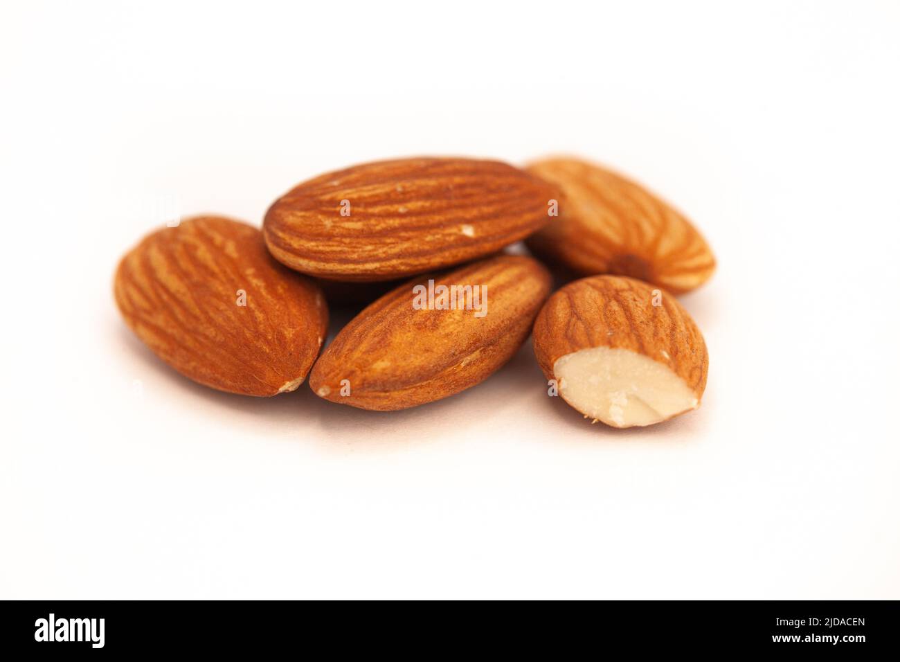 Delicious almond nut raw piece for vegan. Almond full macro shoot nuts ...