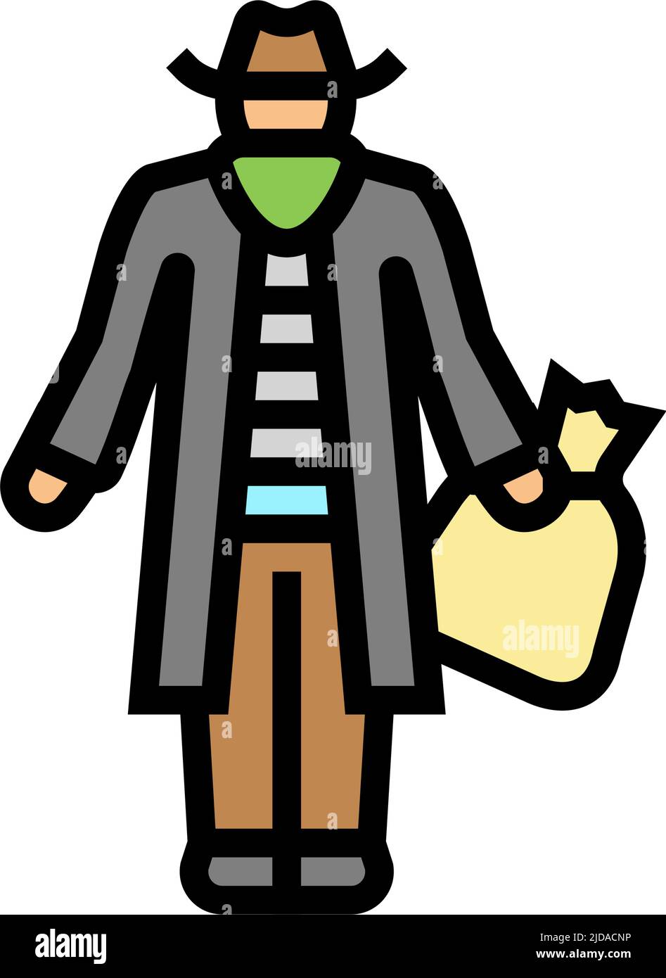 bandit man color icon vector illustration Stock Vector Image & Art - Alamy
