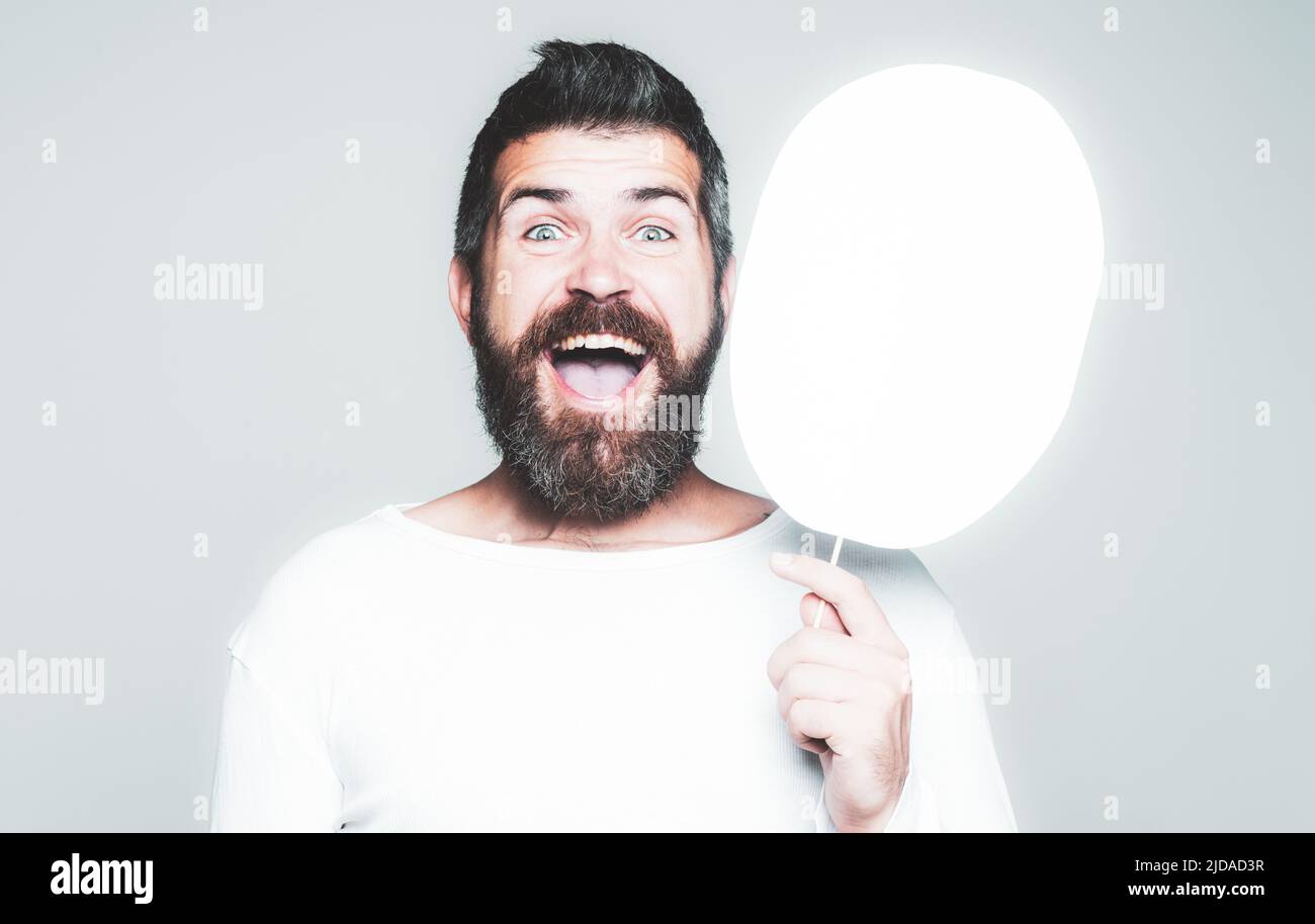 Happy man smile face. Handsome smiling young guy. Positive human facial ...