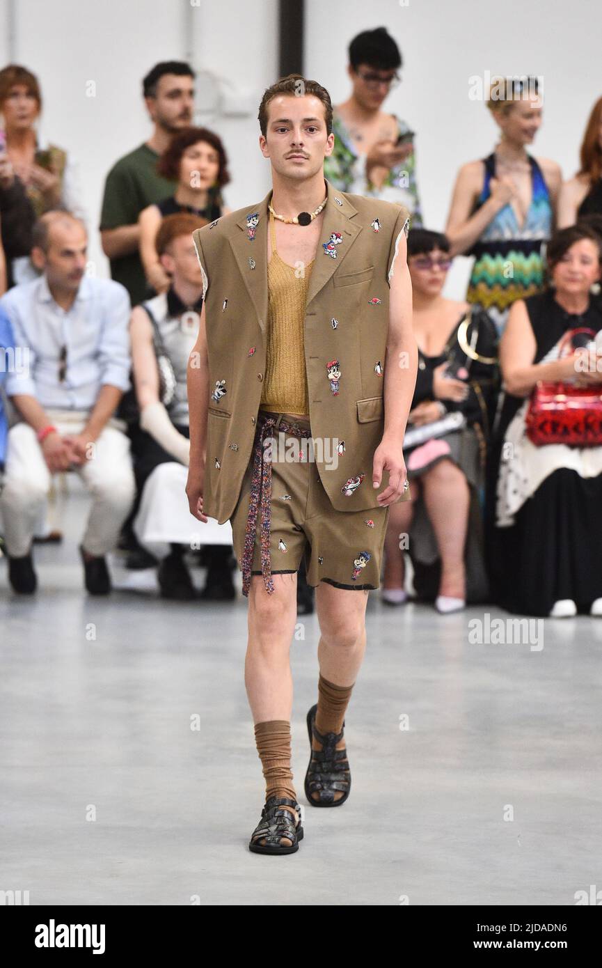 Milan Fashion Week - Men S/S 2023 Simon Cracker - Catwalk Milan, Italy 18th June 2022 (Photo by ...