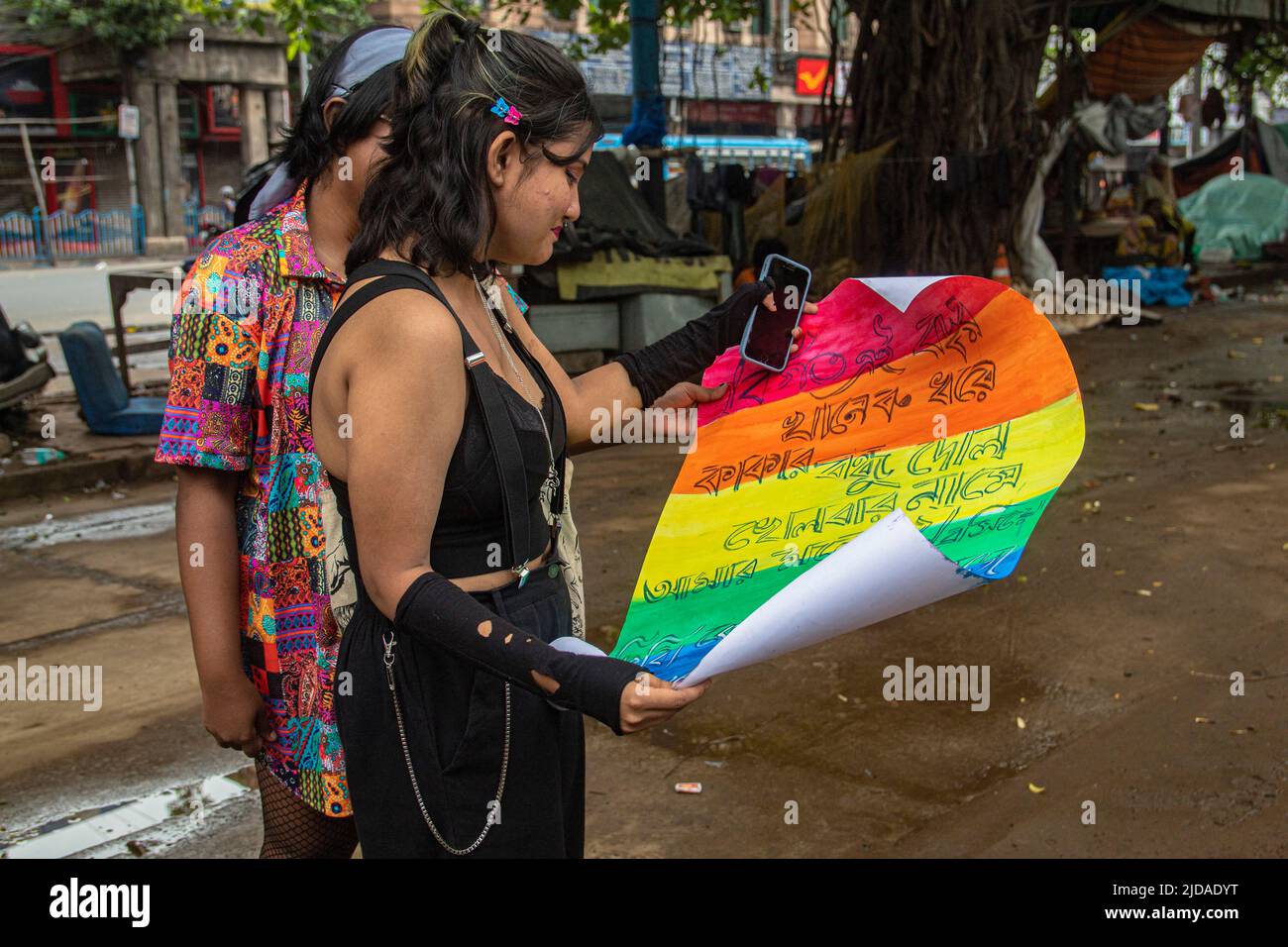 Kolkata, West Bengal, India. 19th June, 2022. LGBTQ Rainbow Pride Month ...