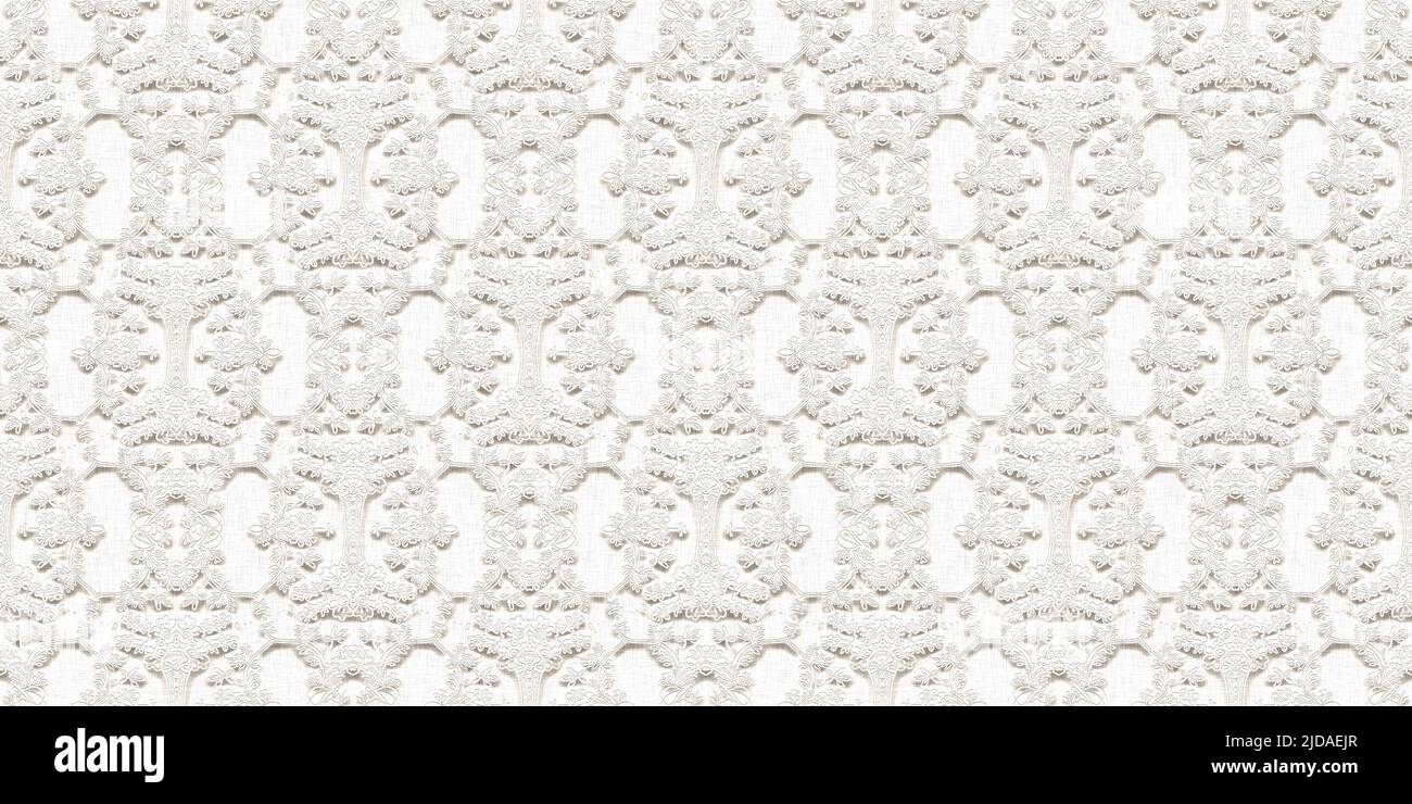 White on White linen lace effect border background. Minimal stylish ...