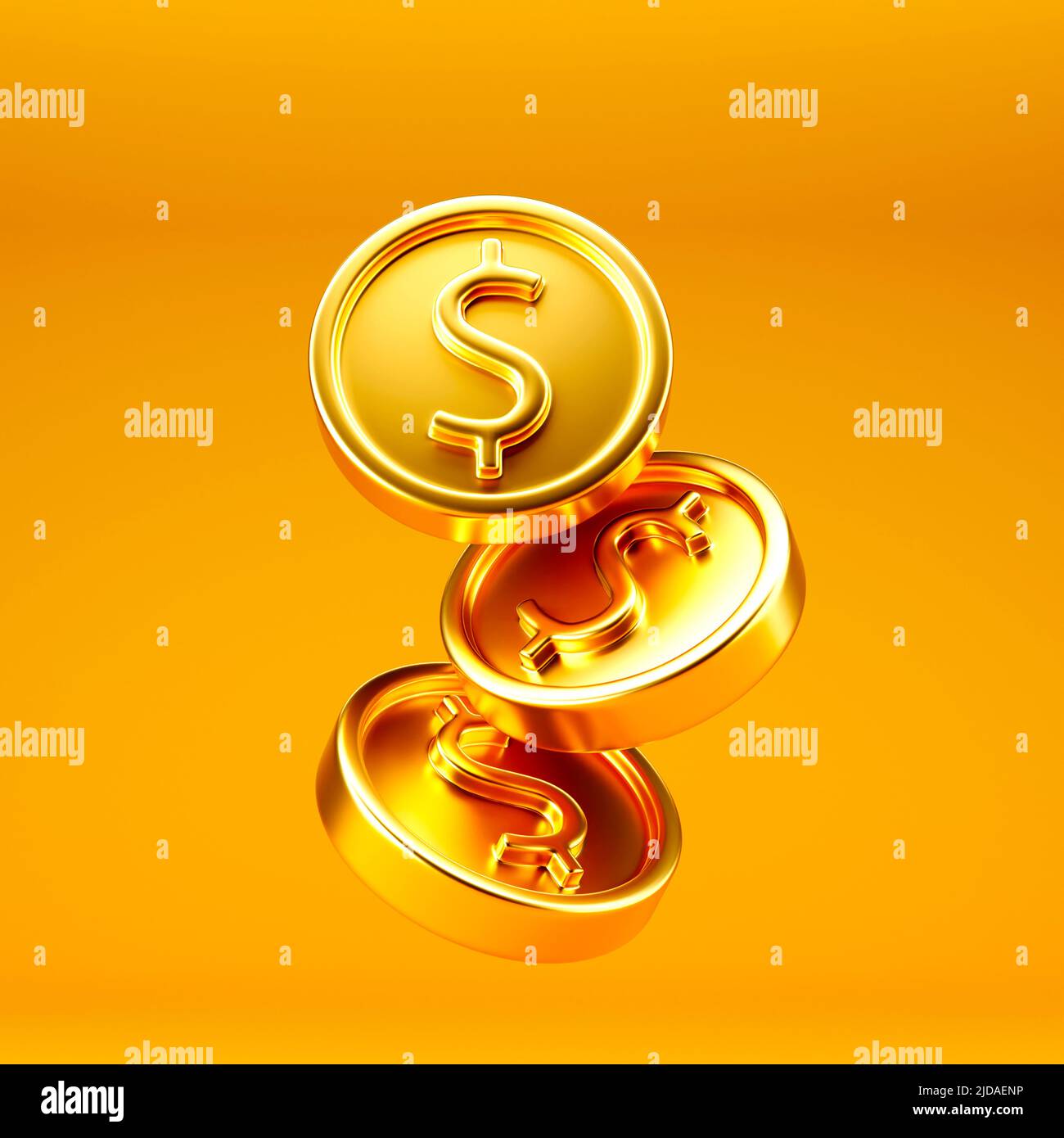 Cartoon illustration gold dollar sign hi-res stock photography and ...
