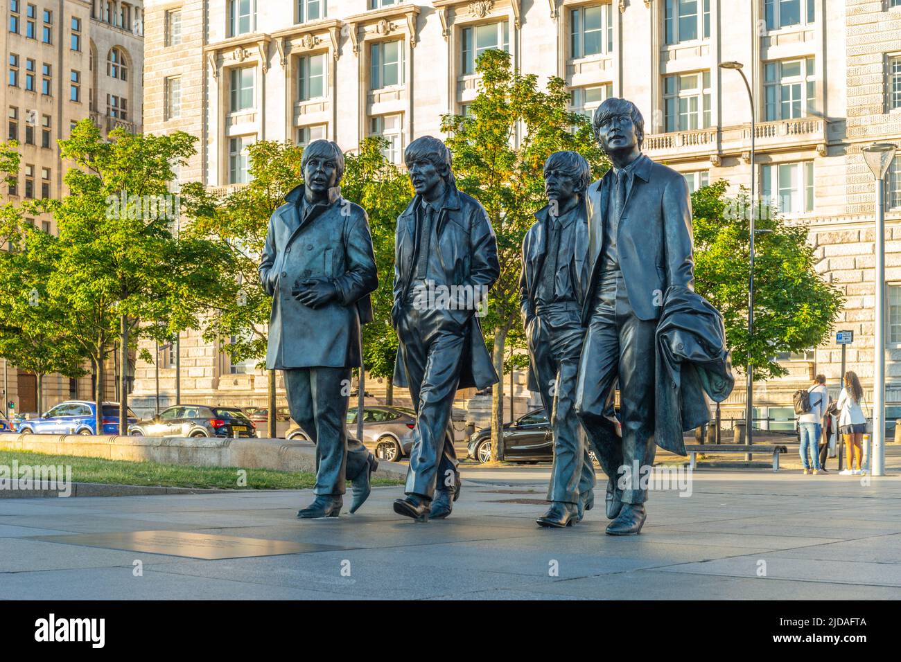 Four Beatles Statue at the Pier Head, Liverpool Waterfront, Liverpool ...