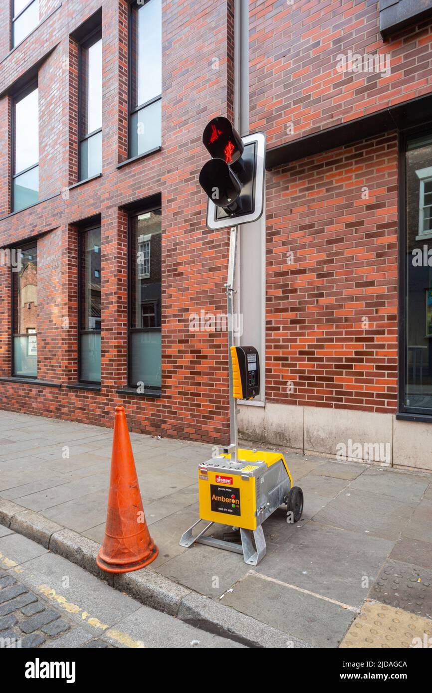 Temporary pedestrian crossing lights for a pelican (historically ...