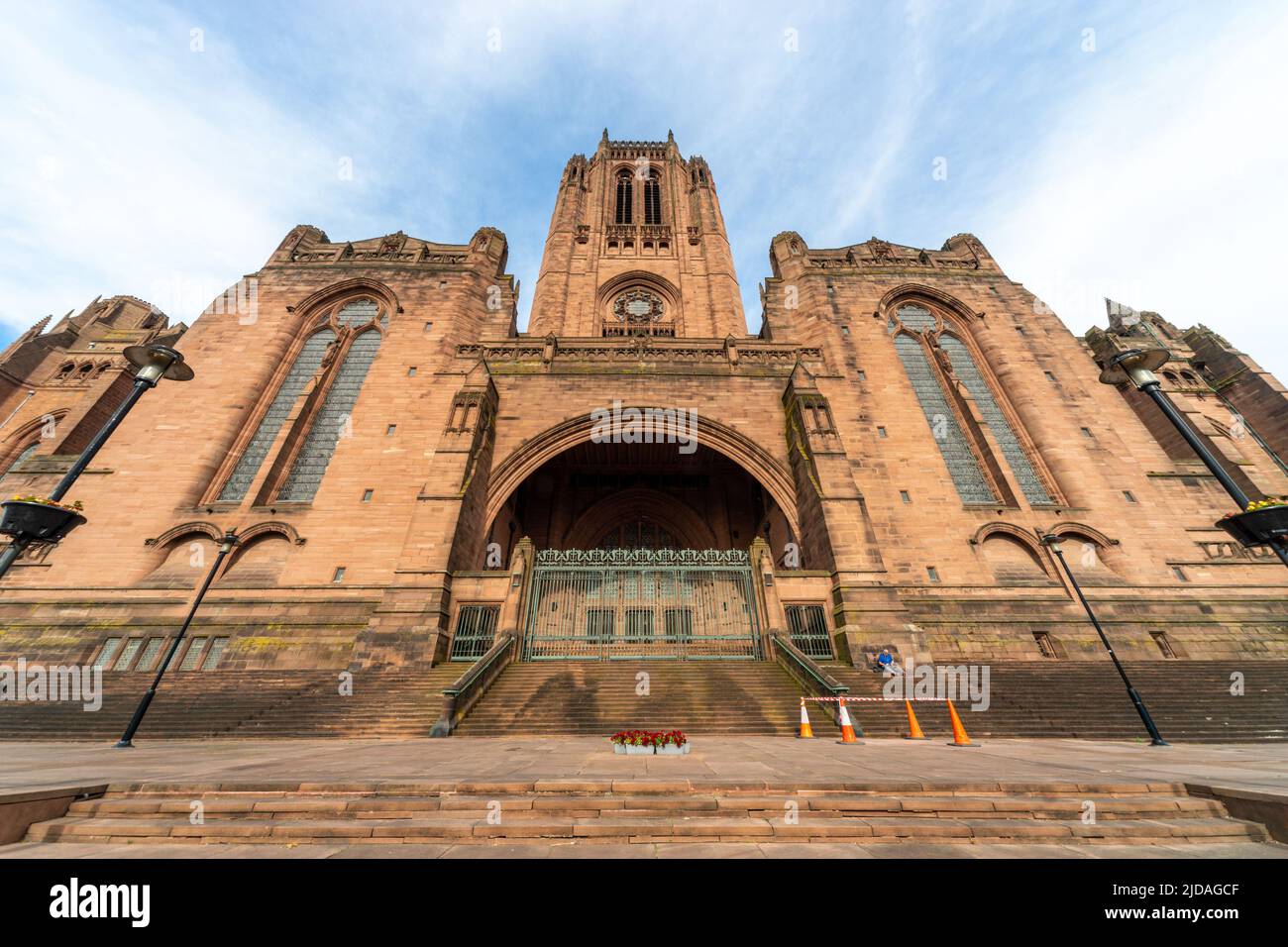 Liverpool Cathedral, ultrawide angle view showing distorted perspective ...