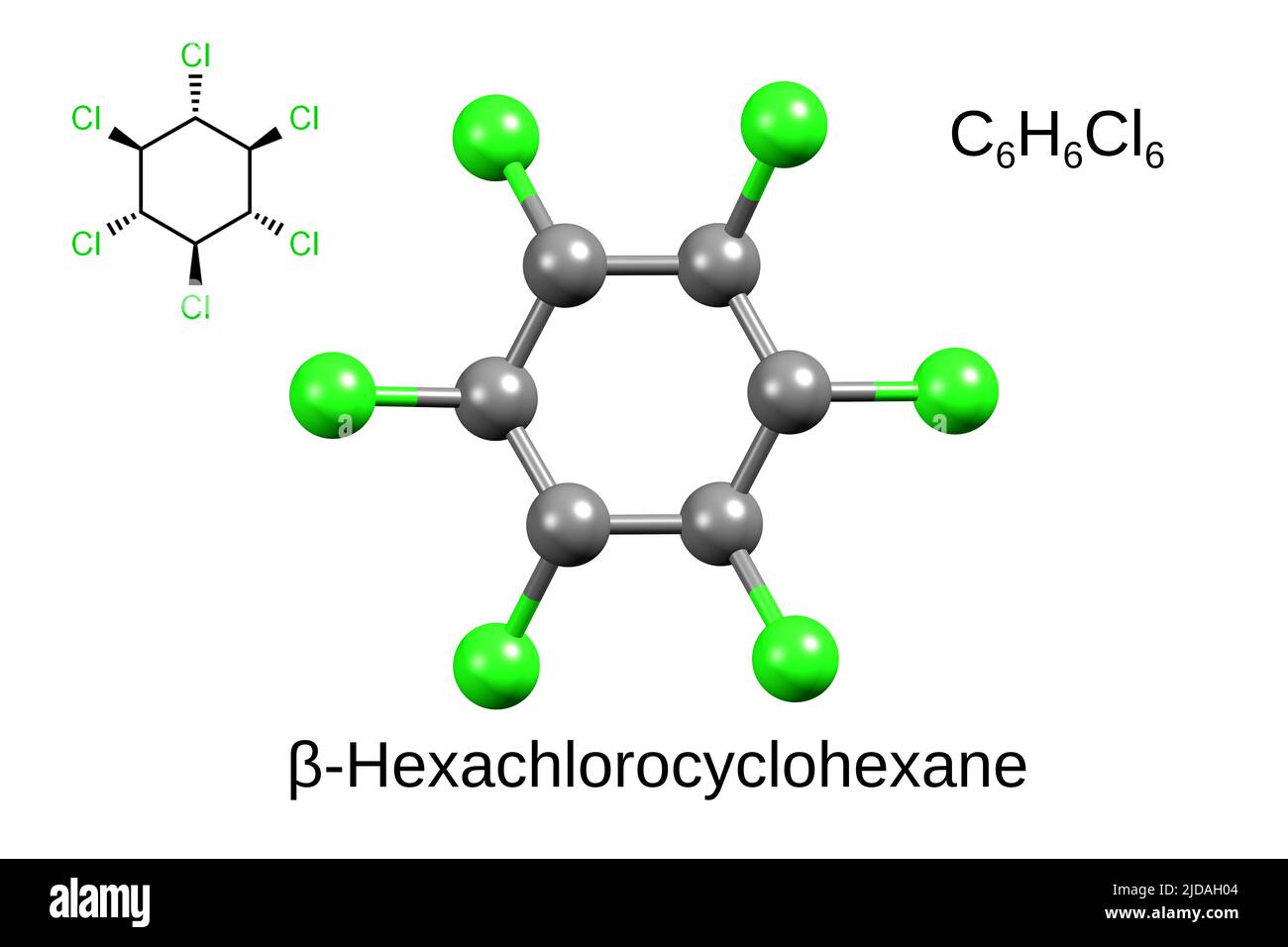 Chemical formula, skeletal formula, and 3D ball-and-stick model of ...