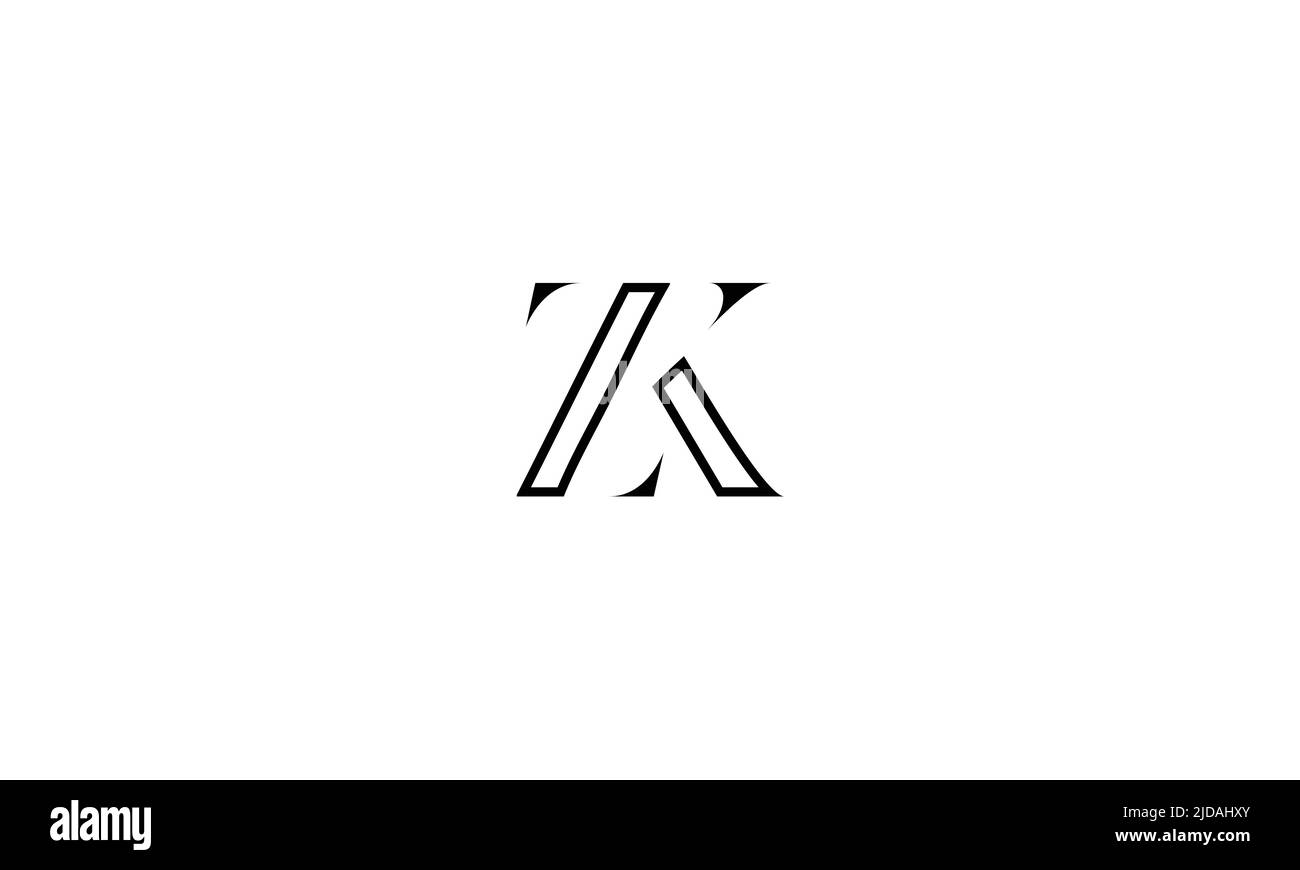 ZK, KZ Abstract Letters Logo Monogram Stock Vector Image & Art - Alamy