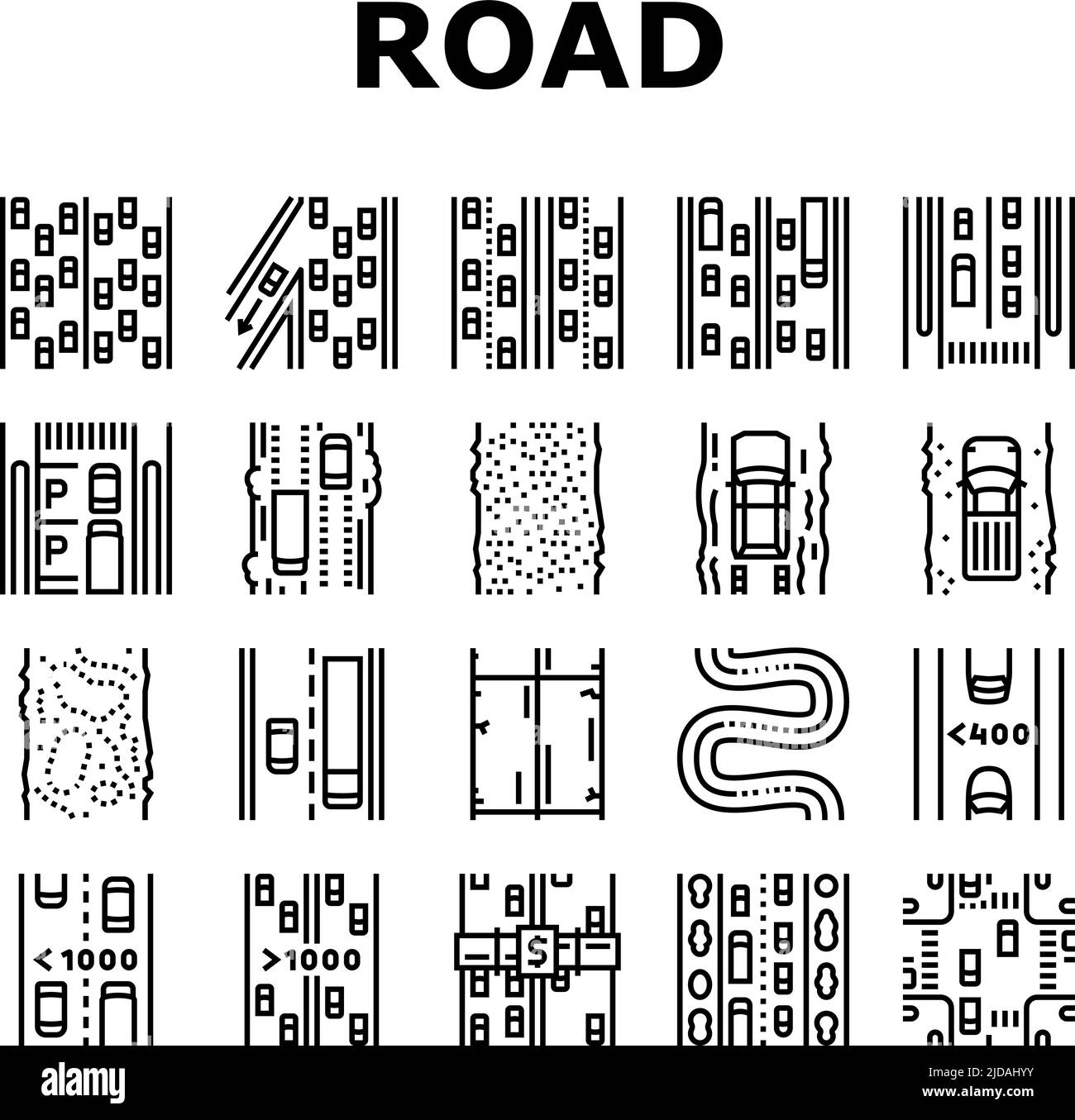 Urban arterial road Black and White Stock Photos & Images - Alamy