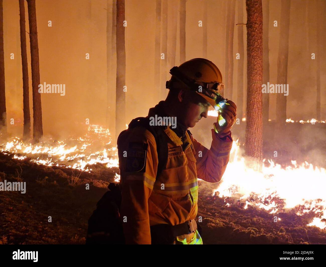 Beelitz, Germany. 19th June, 2022. Emergency workers from the aid ...