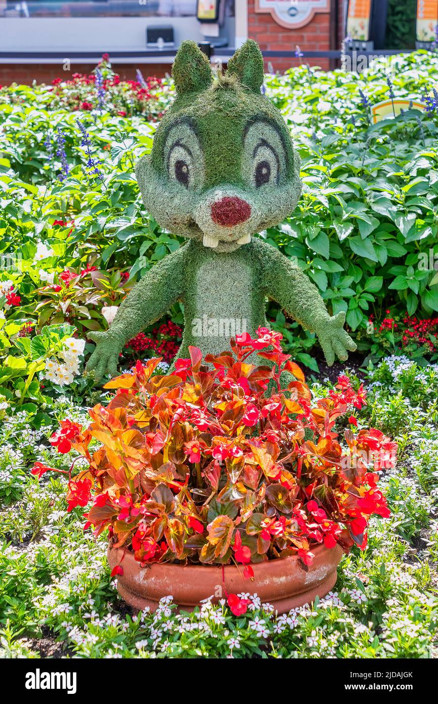 Dale character topairy displayed at Epcot at part of the Flower and ...