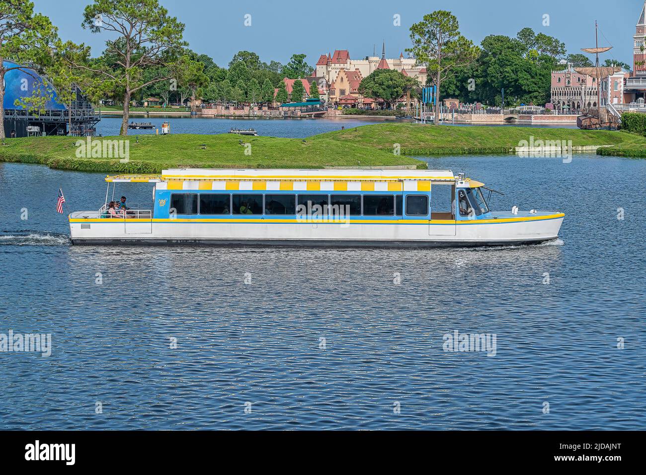 One of the Friendship boats at Epcot Disney World Stock Photo - Alamy