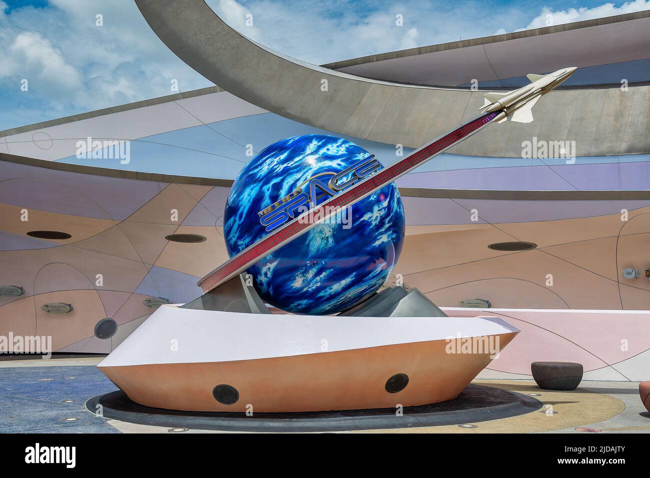 Sign to Mission Space at Epcot Disney World Stock Photo - Alamy