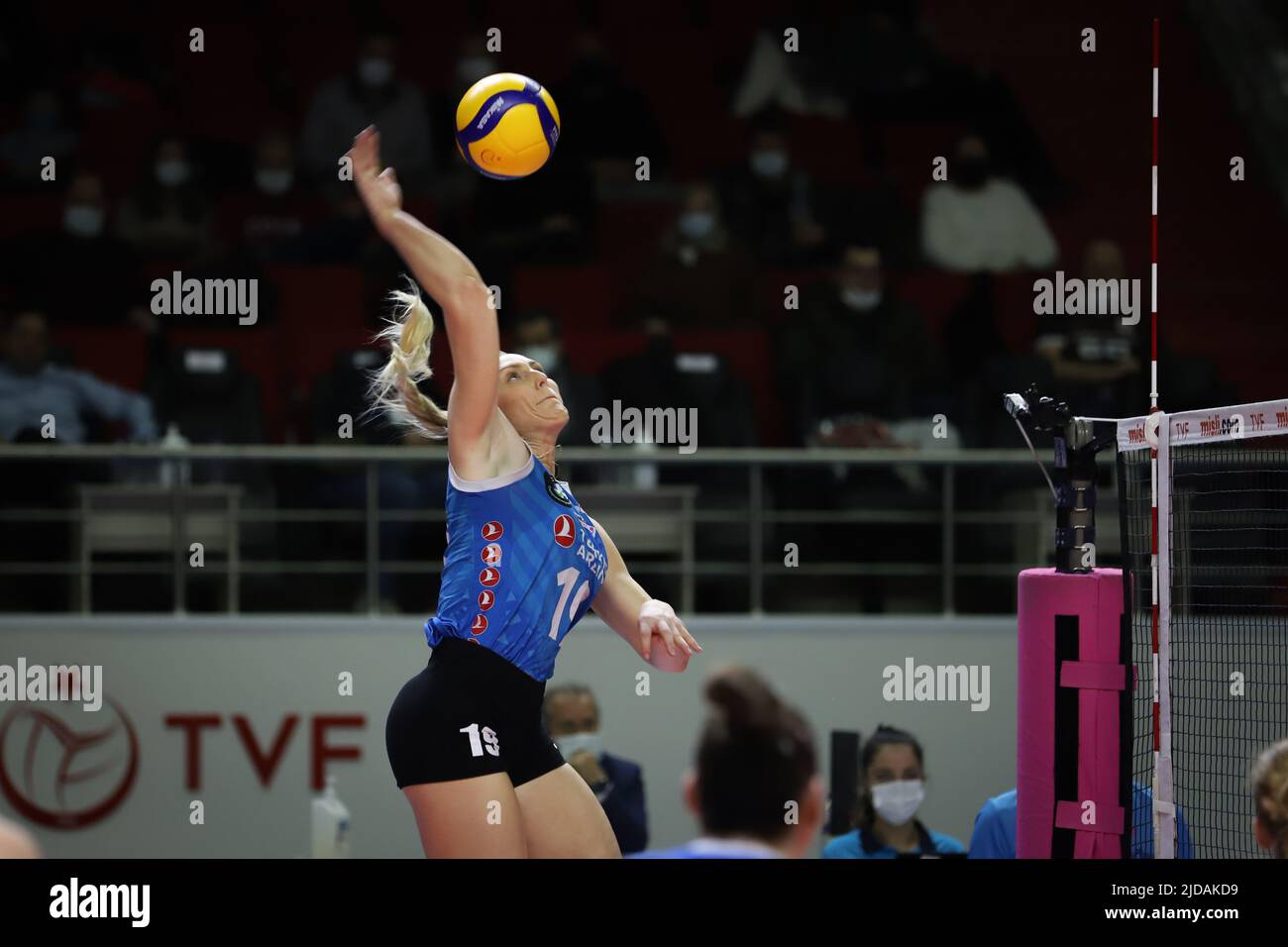 ISTANBUL, TURKEY - JANUARY 15, 2022: Madison Rishel in action during ...