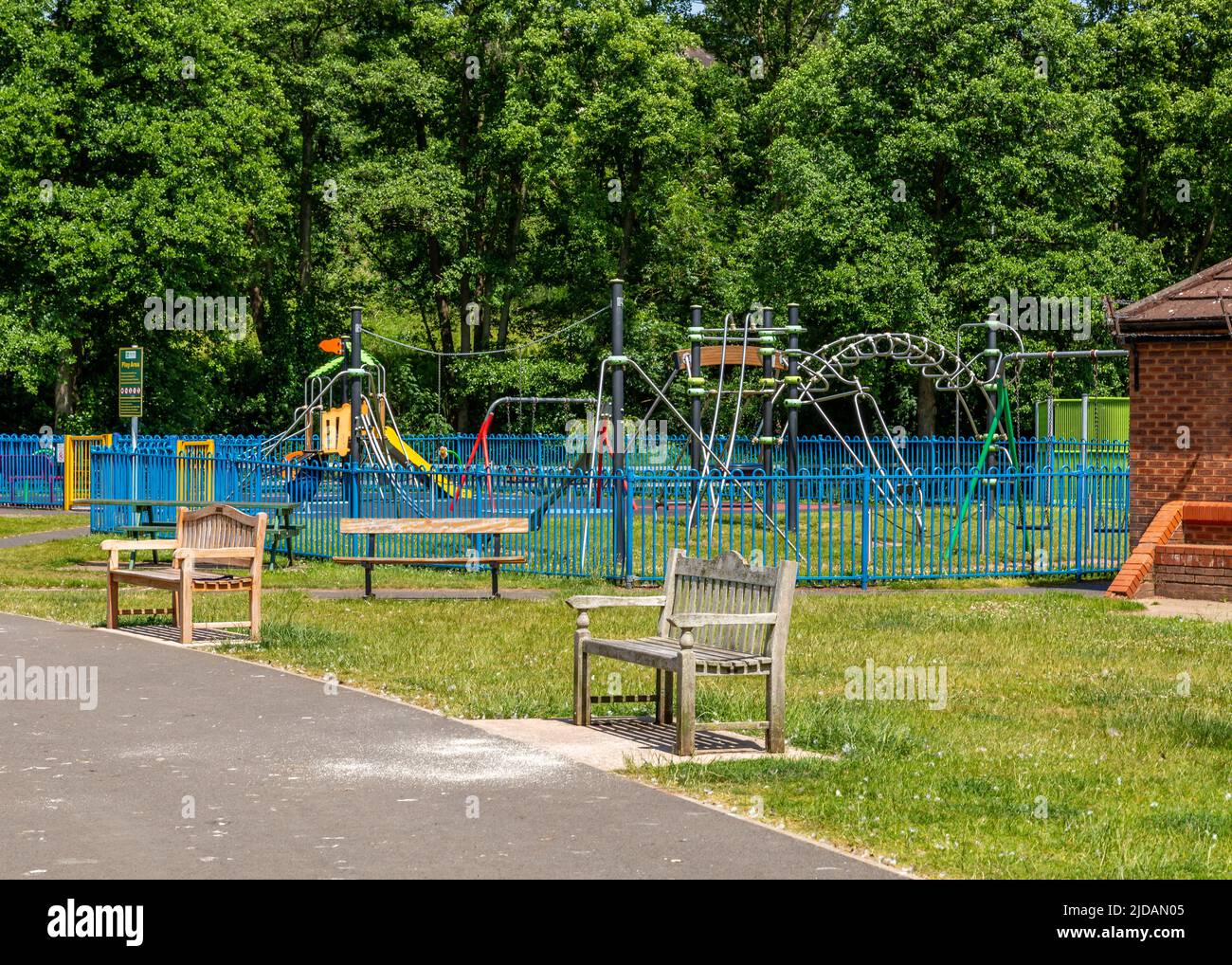 Children's play area in Springfield Park, Kidderminster, Worcestershire ...