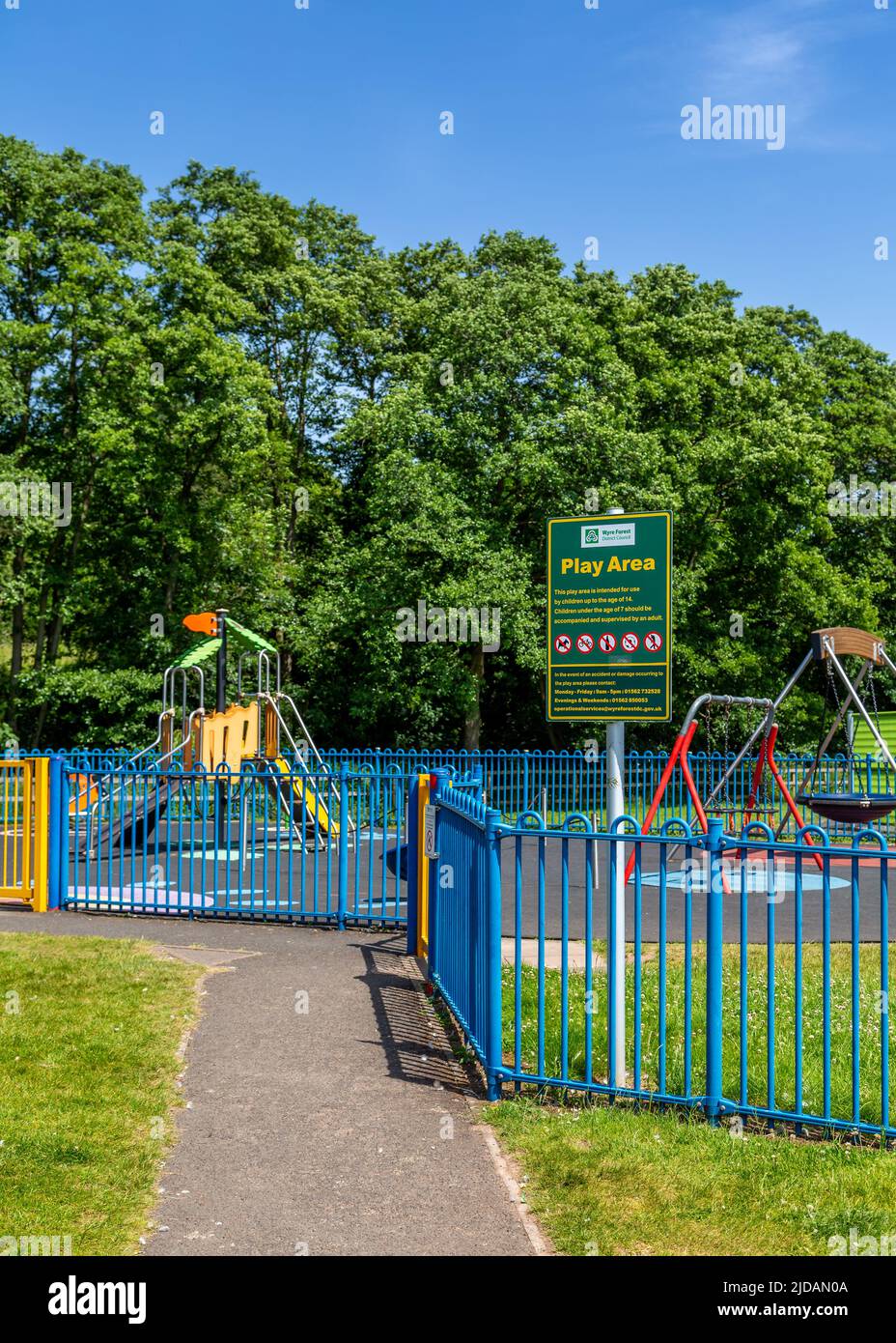 Children's play area in Springfield Park, Kidderminster, Worcestershire ...