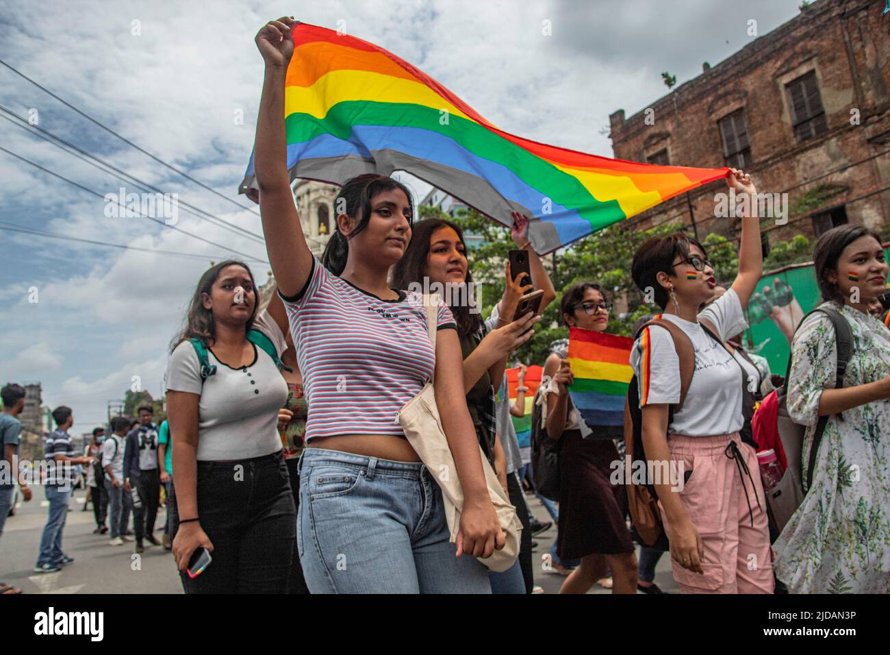 Kolkata, West Bengal, India. 19th June, 2022. LGBTQ Rainbow Pride Month ...