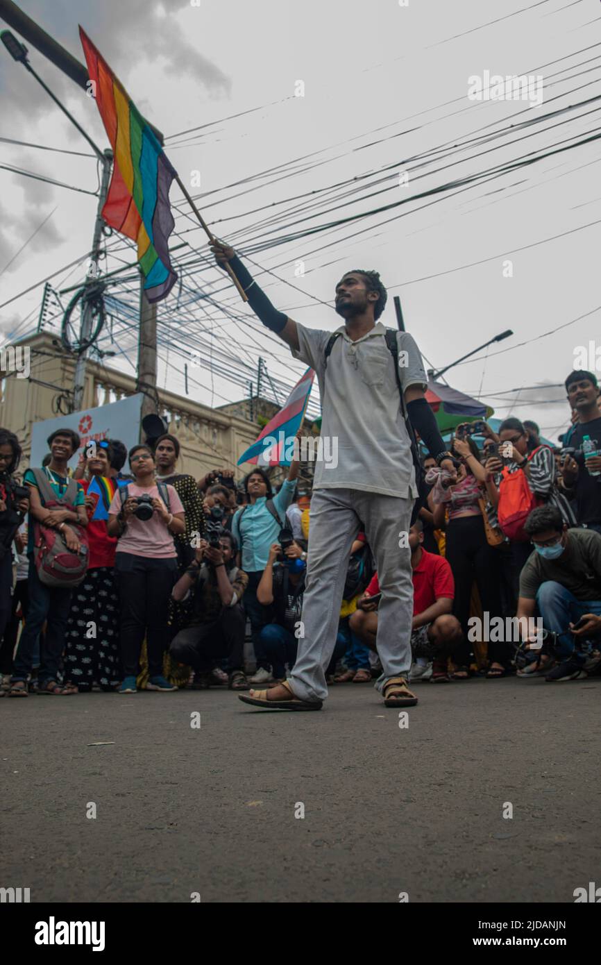 Kolkata, West Bengal, India. 19th June, 2022. LGBTQ Rainbow Pride Month ...