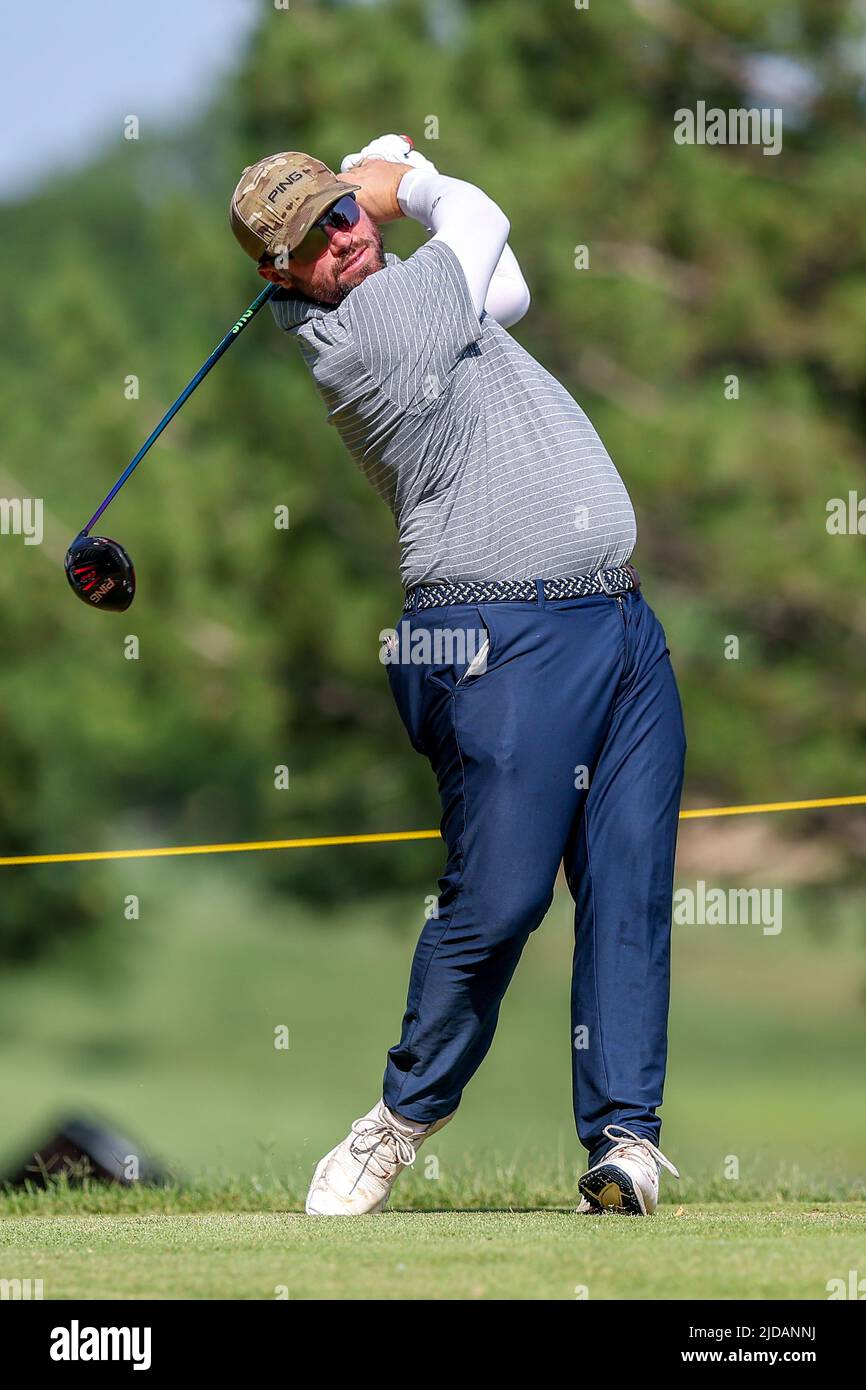 Wichita, KS, USA. 18th June, 2022. Gregory Yates hits his tee shot on ...