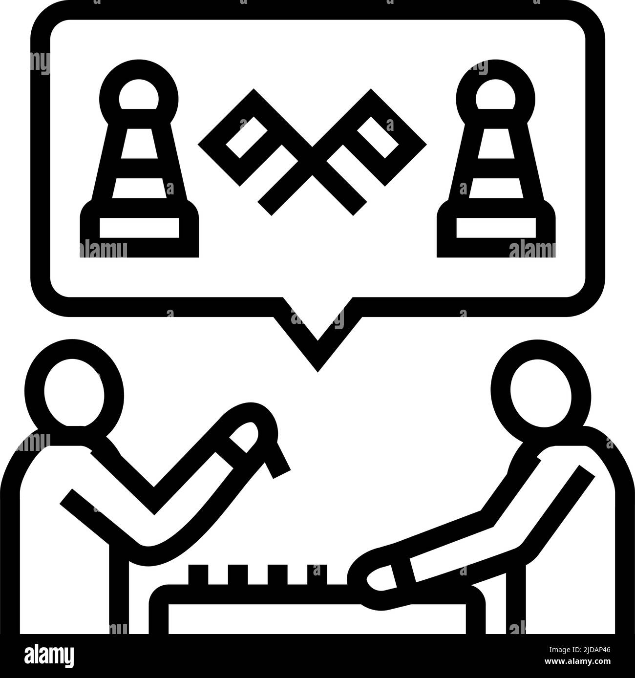 chess game playing gamer line icon vector illustration Stock Vector ...