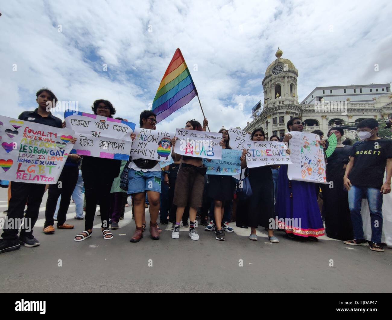 Kolkata, India. 19th June, 2022. LGBTQ people celebrated pride walk in ...