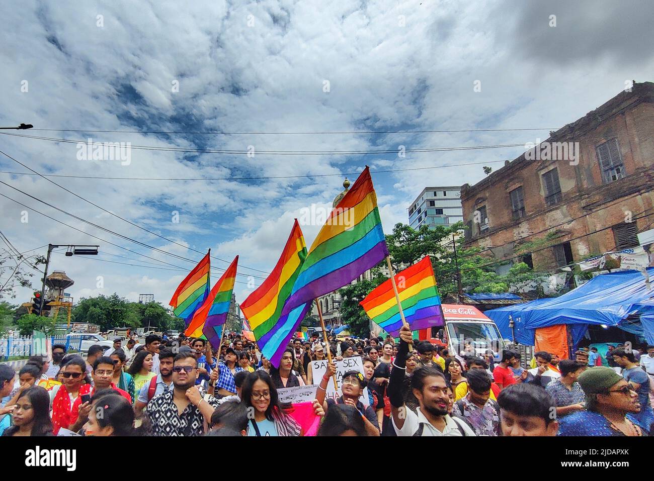 Kolkata, India. 19th June, 2022. LGBTQ people celebrated pride walk in ...