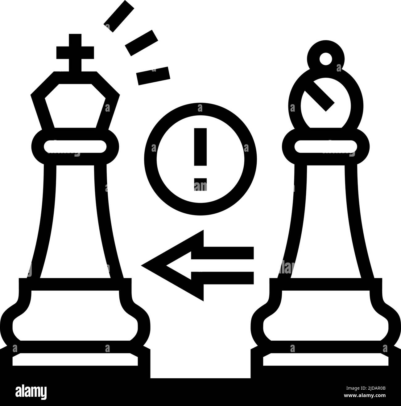check king chess line icon vector illustration Stock Vector Image & Art ...