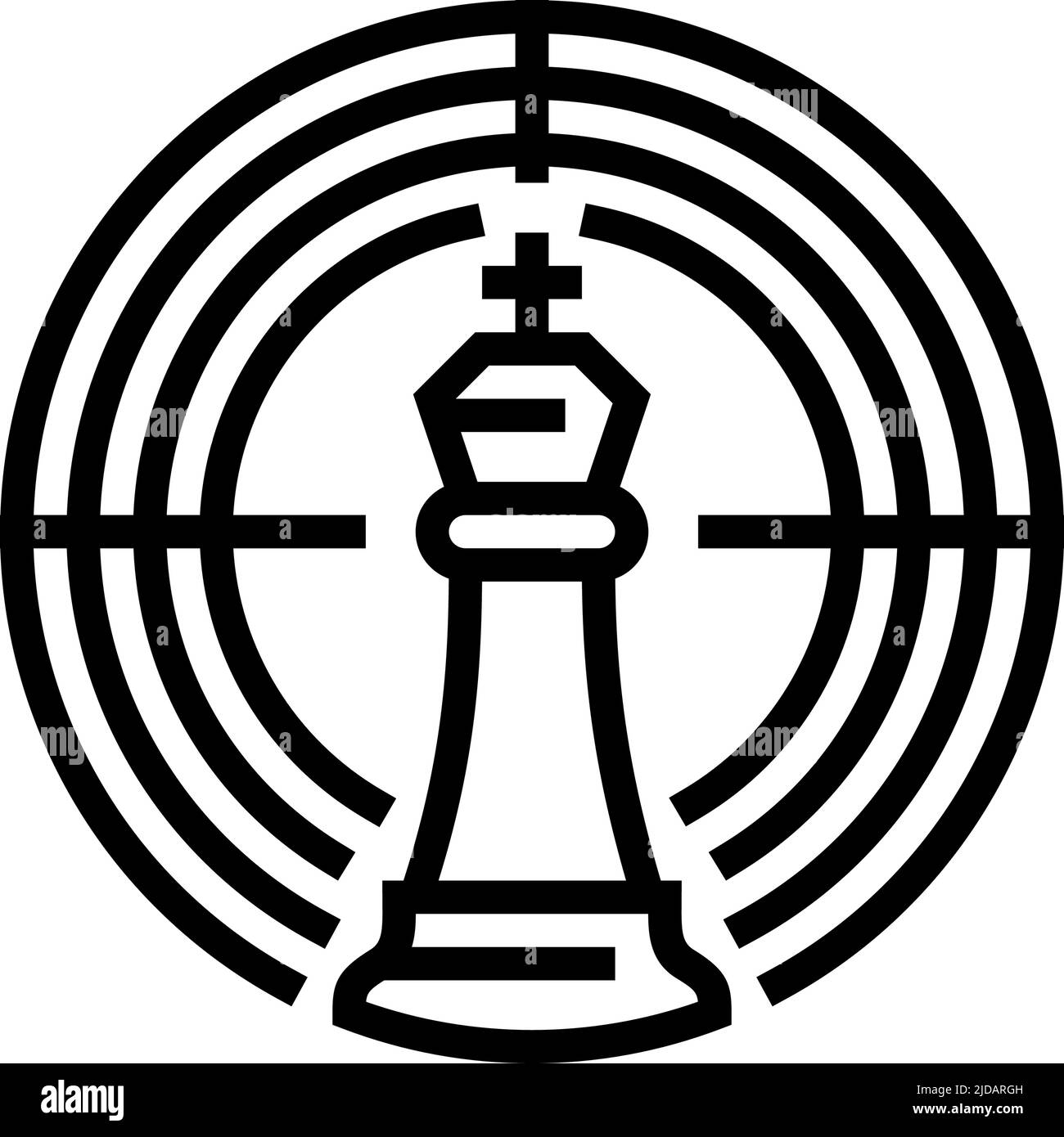 target of game line icon vector illustration Stock Vector Image & Art ...