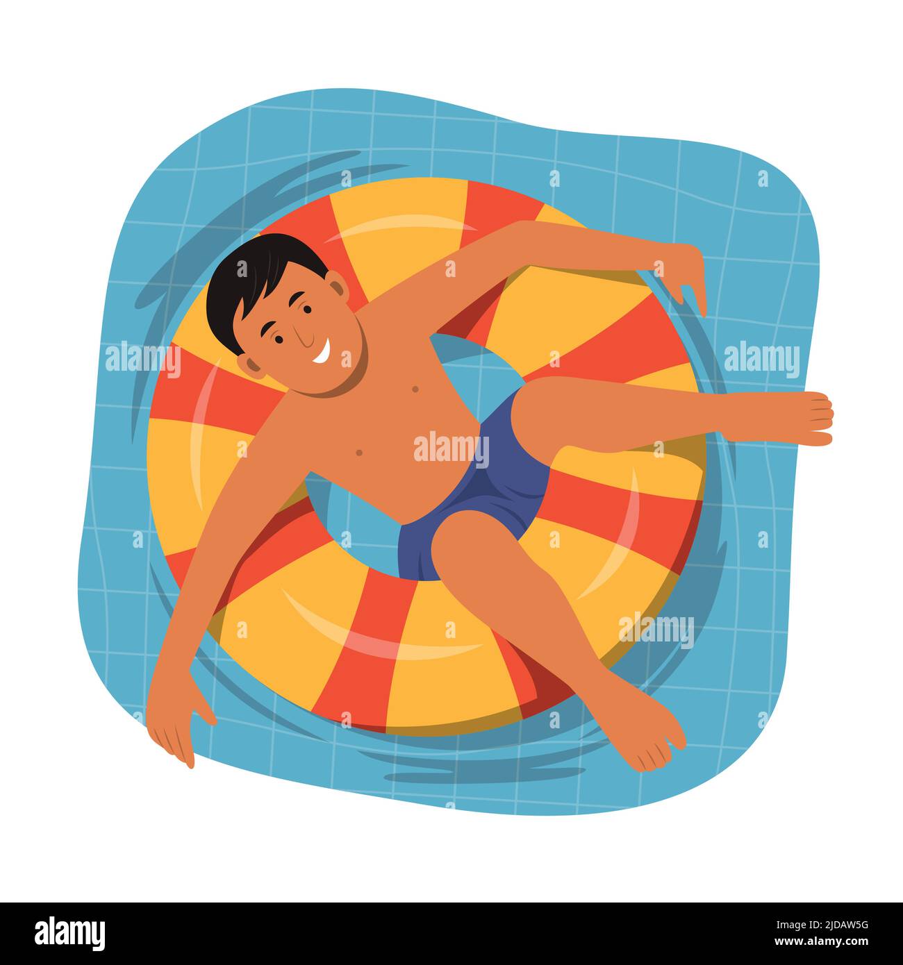 Boy enjoy vacation cartoon hi-res stock photography and images - Alamy