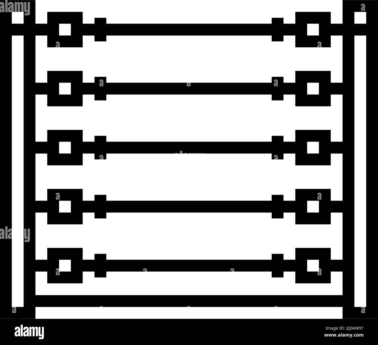 power fence line icon vector illustration Stock Vector Image & Art - Alamy