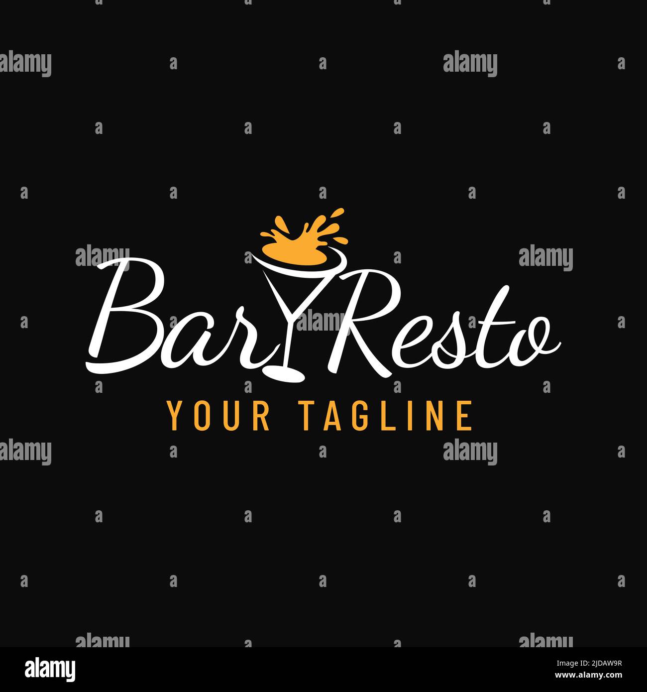 Wine logo design, elegant splash logo abstract design on dark ...