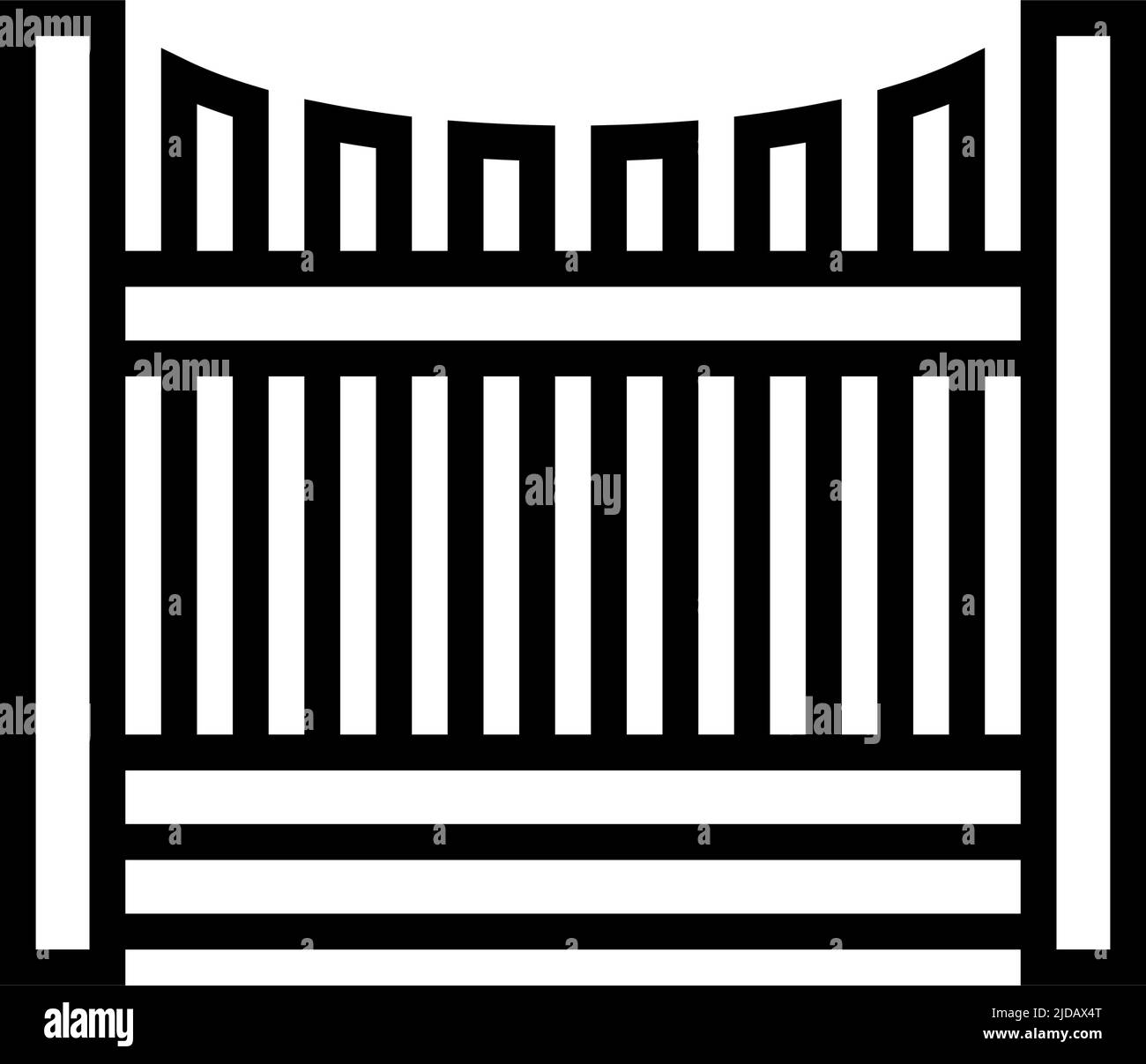 picket fence line icon vector illustration Stock Vector Image & Art - Alamy