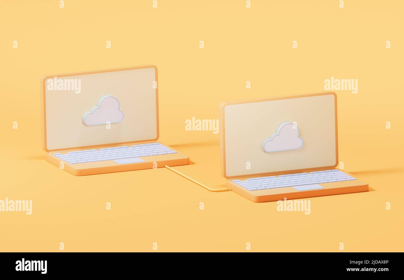 Cloud computing concept, 3d rendering. Computer digital drawing Stock ...