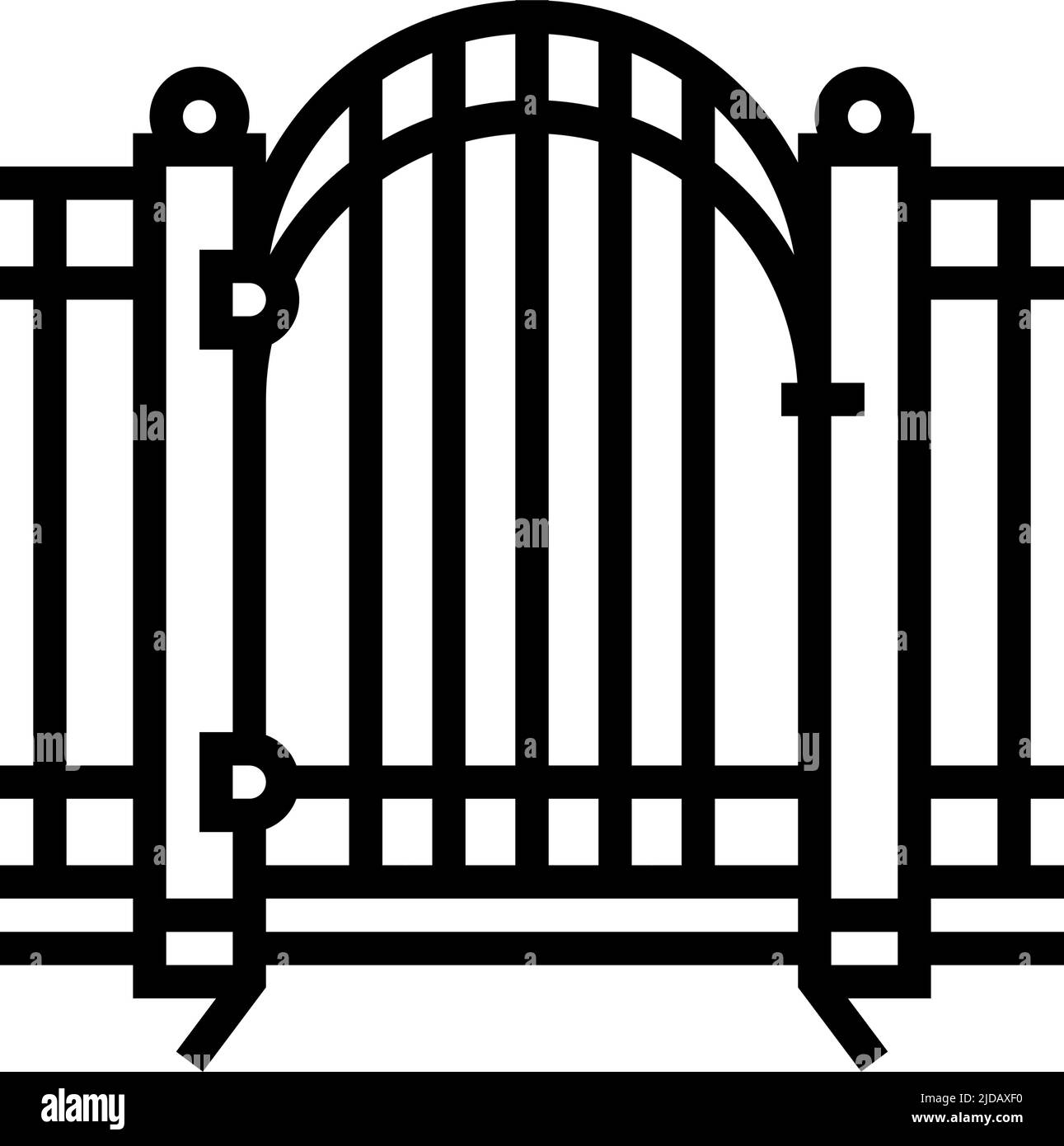 gate fence line icon vector illustration Stock Vector Image & Art - Alamy
