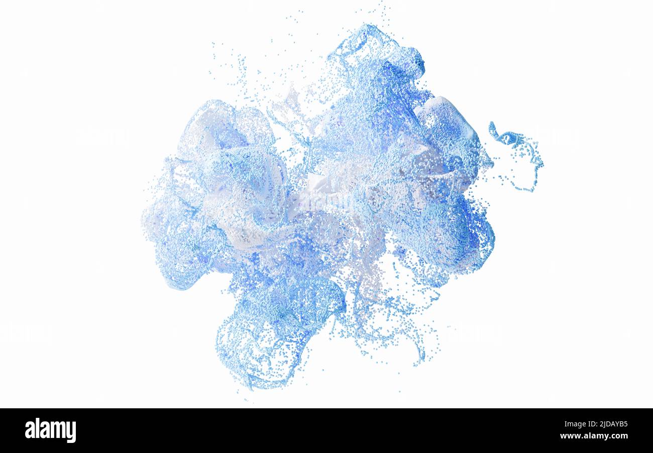 Abstract wave particles pattern, 3d rendering. Computer digital drawing ...