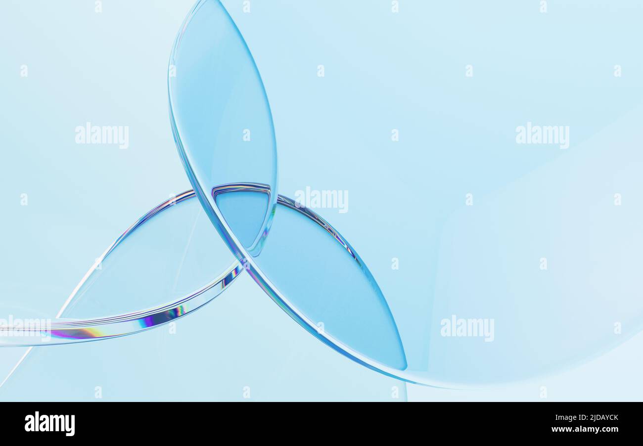 Transparent curve glass, 3d rendering. Computer digital drawing Stock ...