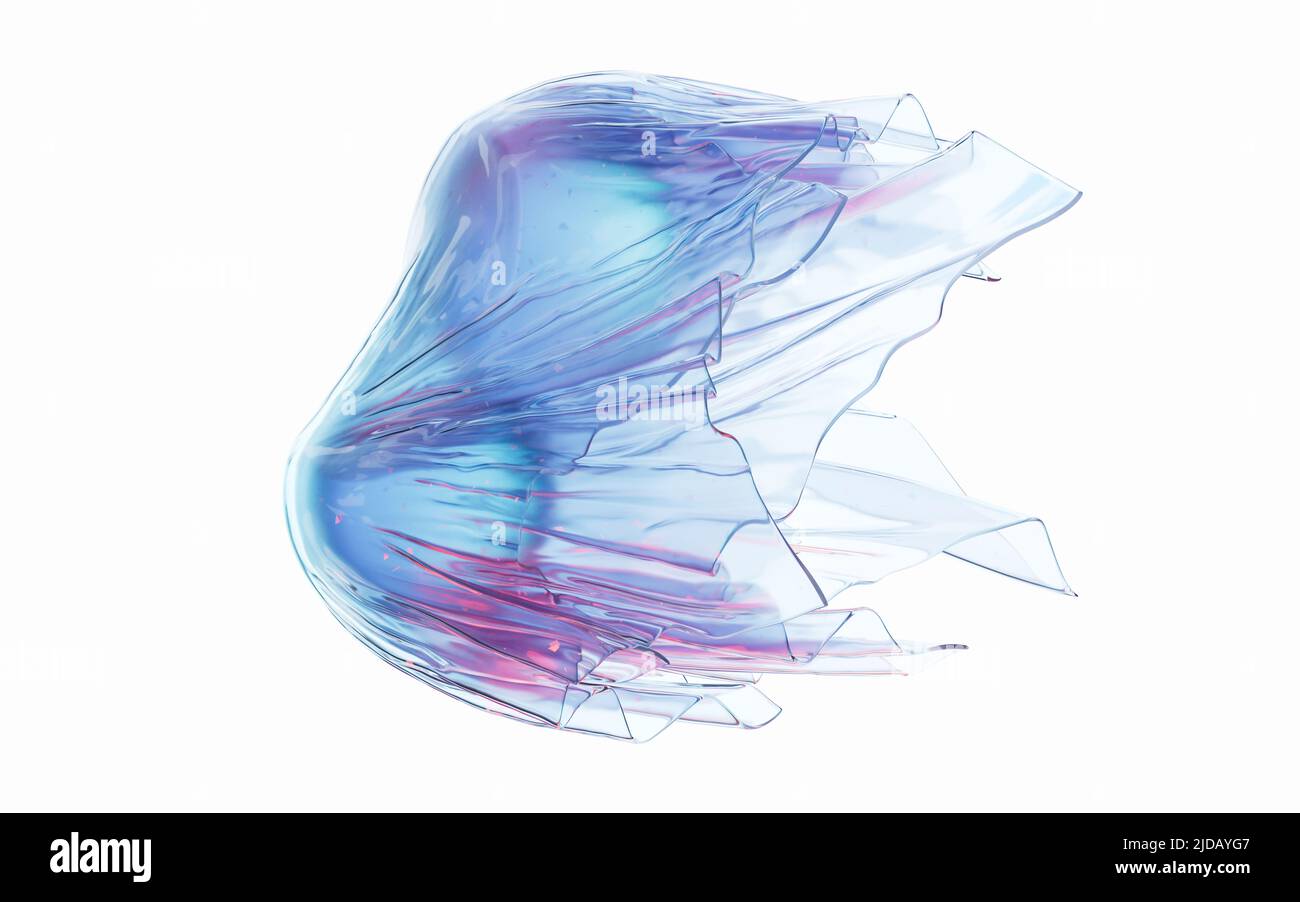 Gradient transparent cloth background, 3d rendering. Computer digital ...